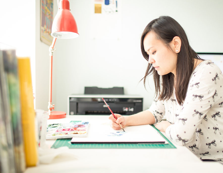 Yao Cheng's Watercolors go with the Intuitive Flow -The Goods