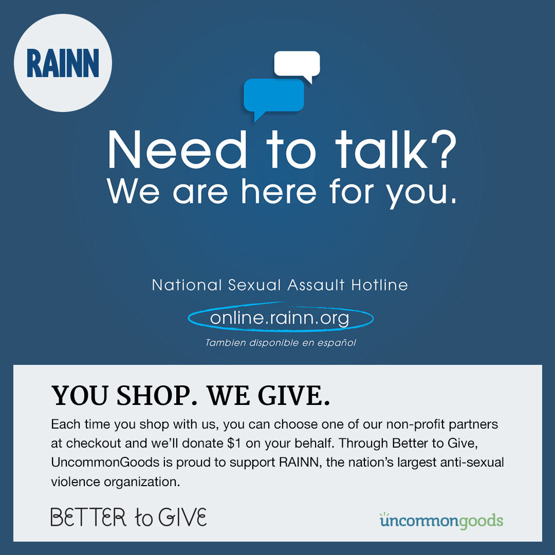 Give Every Tuesday: Thank you for Supporting RAINN – The Goods