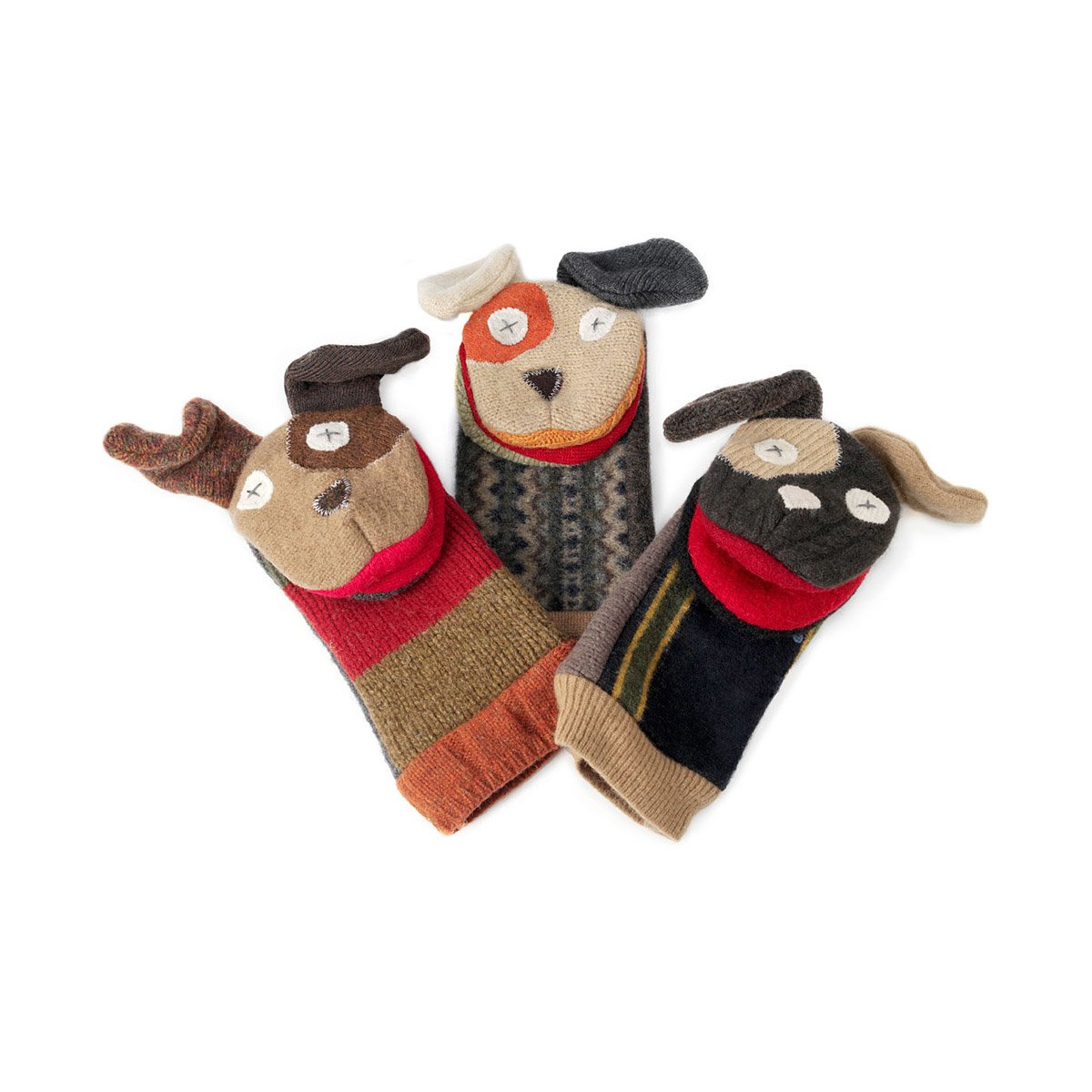 Reclaimed Wool Animal Puppets | puppets, decorative puppets, colorful ...