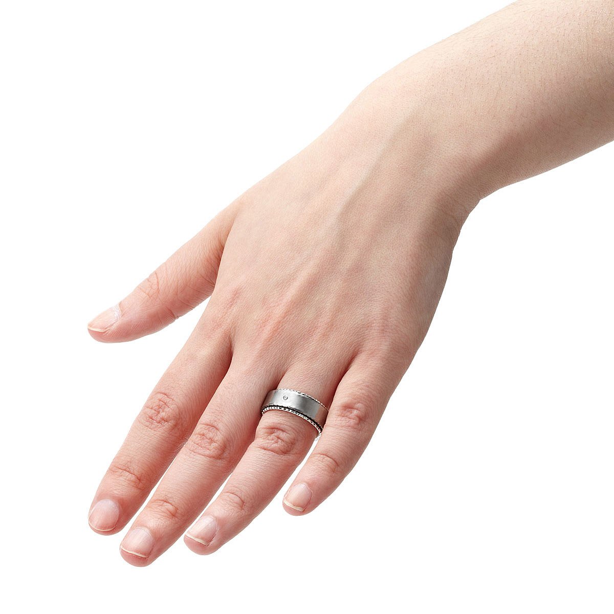 Titanium Love Wedding Band | Silver & Brown Diamond Ring | UncommonGoods