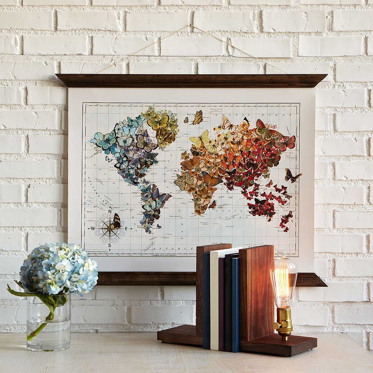 Butterfly Map Of The World - United States Map