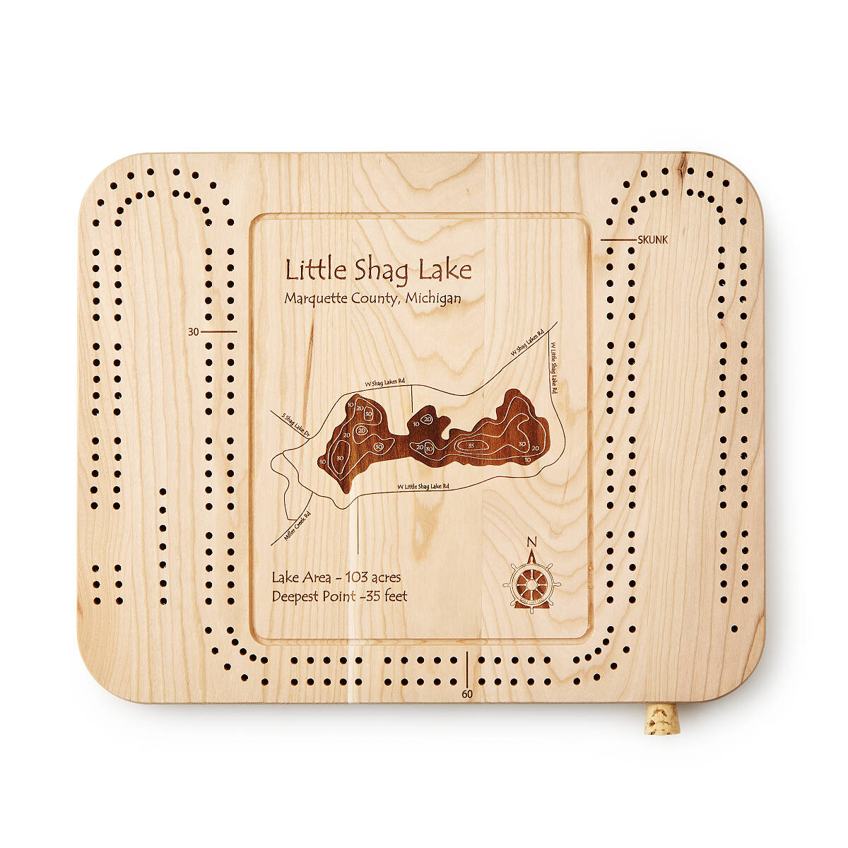 Custom Lake Art Cribbage Board | Wooden Game Art | UncommonGoods