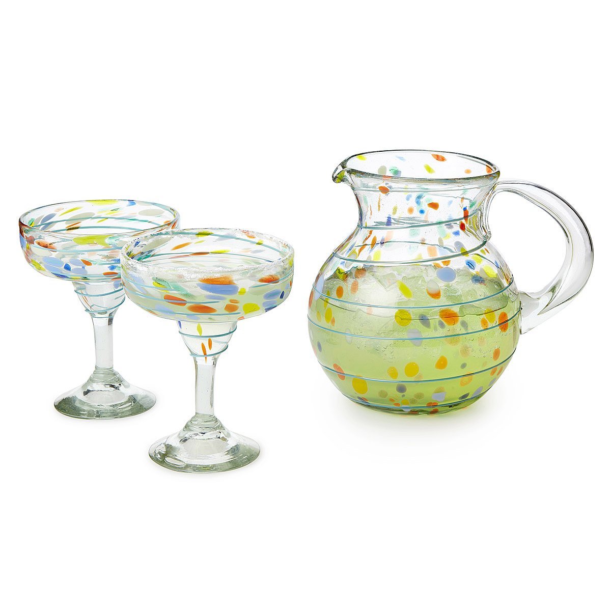 Recycled Confetti Glass Pitcher | Mexican glass | UncommonGoods