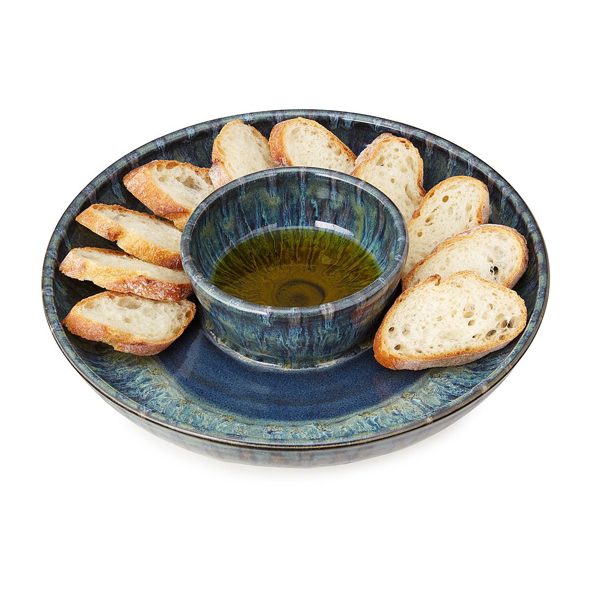 Shibori Bread Dipping Platter | This handcrafted platter is a beautiful ...